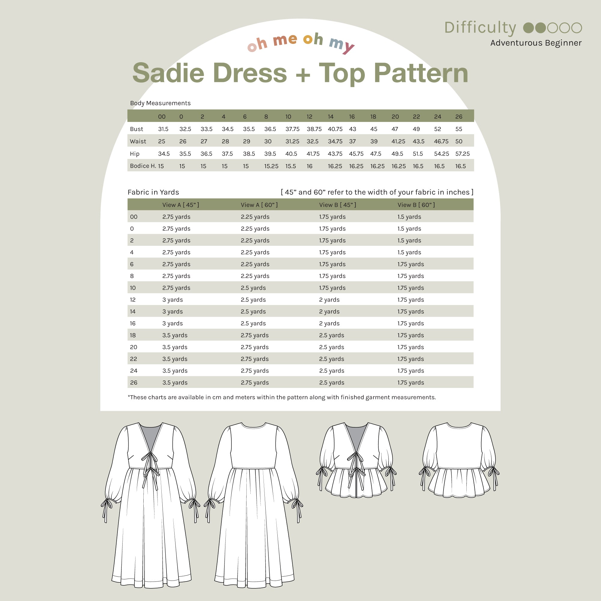 Sadie Dress + Top Pattern – OhMeOhMySewing
