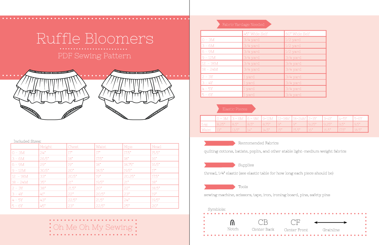 Ruffle Bloomers Pattern – OhMeOhMySewing